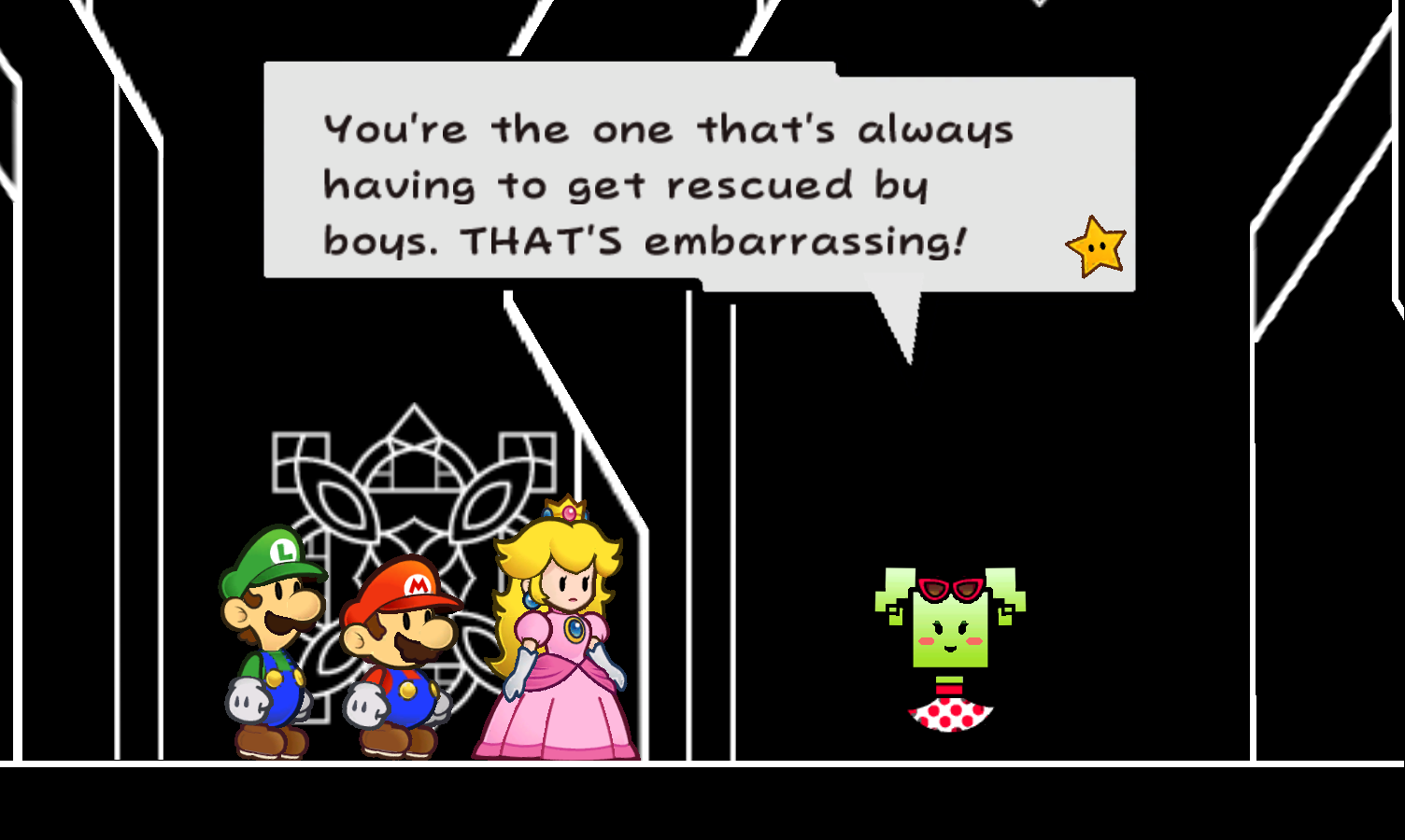File:Peach vs Mimi.png - Super Mario Wiki, the Mario encyclopedia