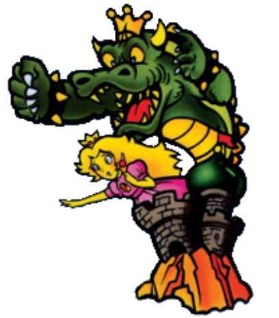 File:SMB Pinball-Bowser and Princess Peach Art.png - Super Mario Wiki ...