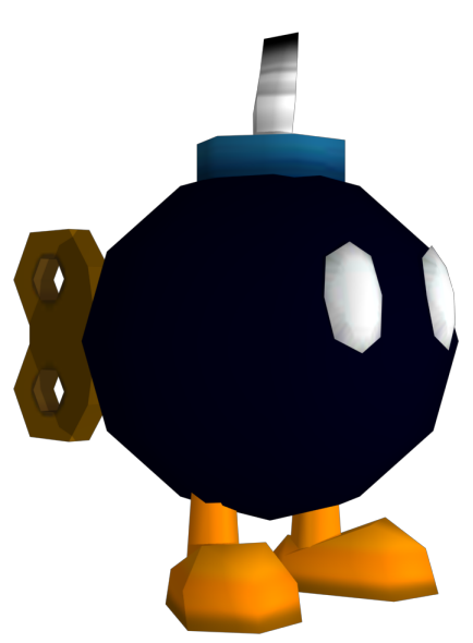File:NSMBW Bob-omb Model.png - Super Mario Wiki, the Mario encyclopedia