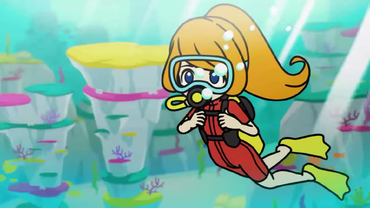 File:Mona's about to look for Mermaids Underwater.png - Super Mario ...