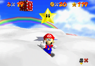 File:Cloud Hopping for Coins Power Star.png - Super Mario Wiki, the ...