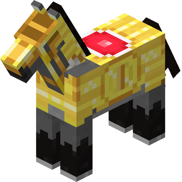 File:Minecraft Mario Mash-Up Horse Gray Gold Render.png - Super Mario ...