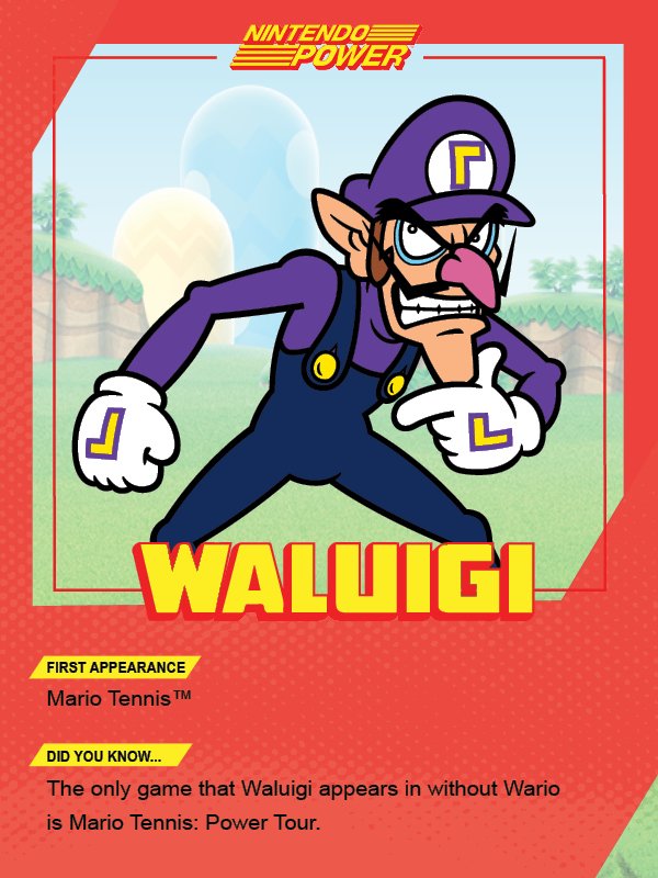 File:Nintendo Power card - Waluigi.jpg - Super Mario Wiki, the Mario ...