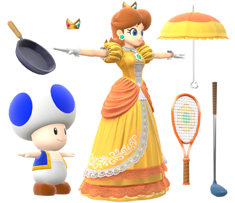 File:SSBUDaisyModel.png - Super Mario Wiki, the Mario encyclopedia