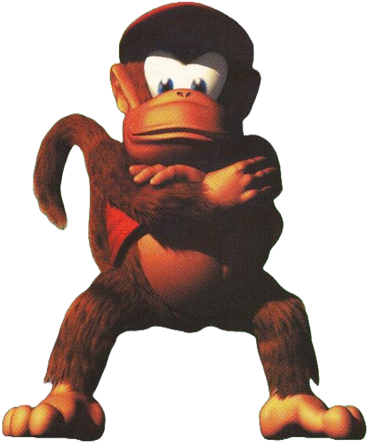 File:Diddy Kong (alt) - Donkey Kong 64.png - Super Mario Wiki, the ...