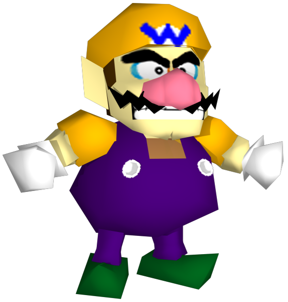 File:MarioTennis64WarioModel.png - Super Mario Wiki, the Mario encyclopedia