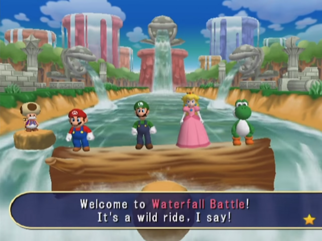 File:Waterfall Battle Welcoming.png - Super Mario Wiki, the Mario ...
