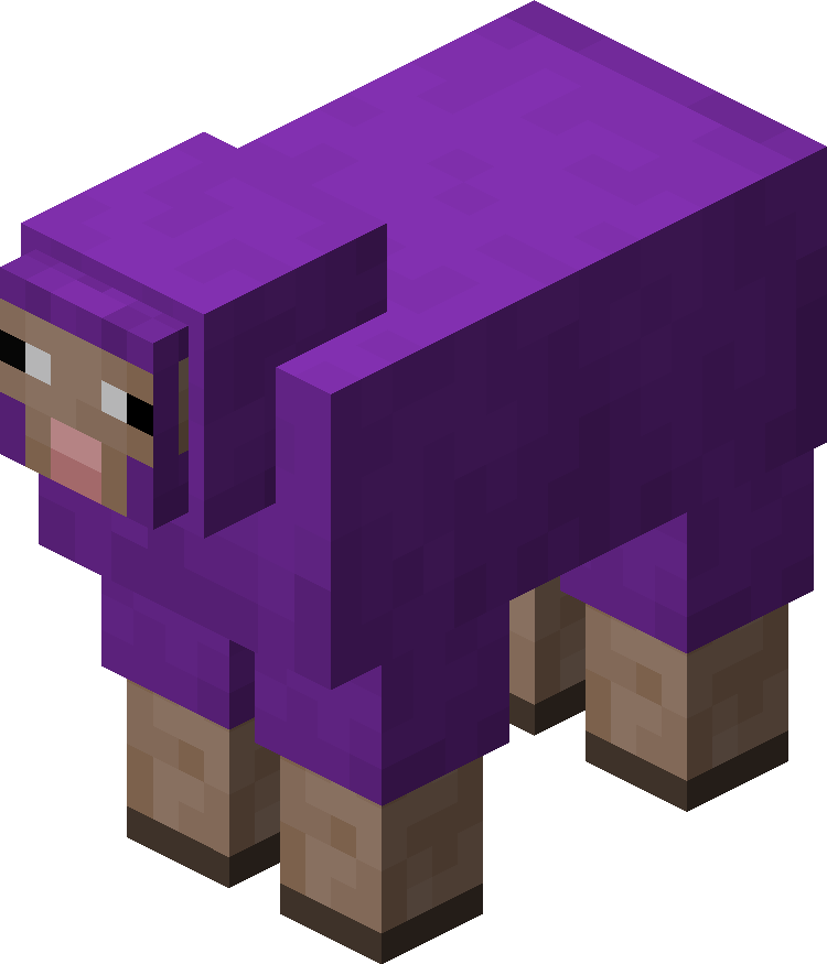 File:Minecraft Sheep Purple.png - Super Mario Wiki, the Mario encyclopedia