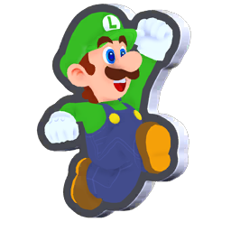 File:Standee Jumping Luigi.png - Super Mario Wiki, the Mario encyclopedia