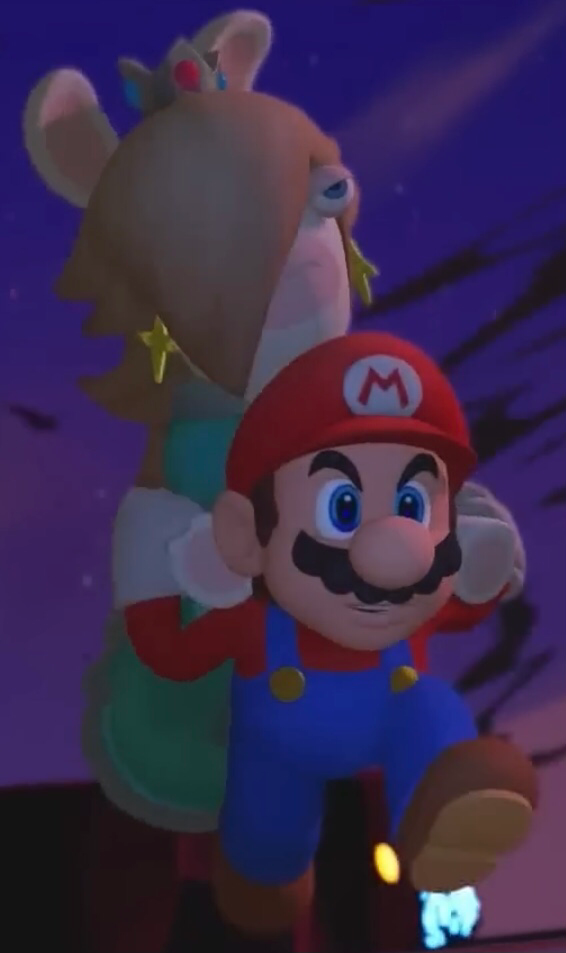 File:Mario carrying Rabbid Rosalina.png - Super Mario Wiki, the Mario ...