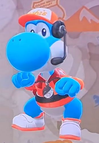 File:MKW Light-blue Yoshi uniform.png - Super Mario Wiki, the Mario ...