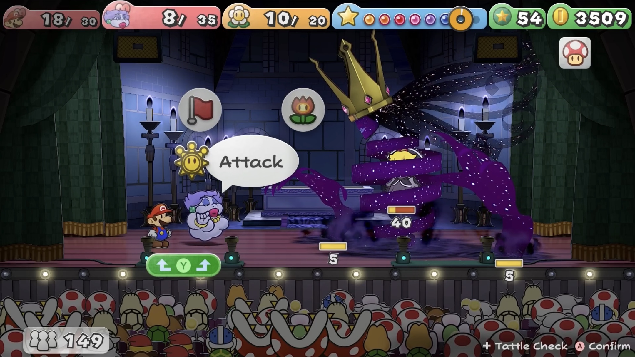 File:PMTTYDNS Shadow Queen battle.jpg - Super Mario Wiki, the Mario ...