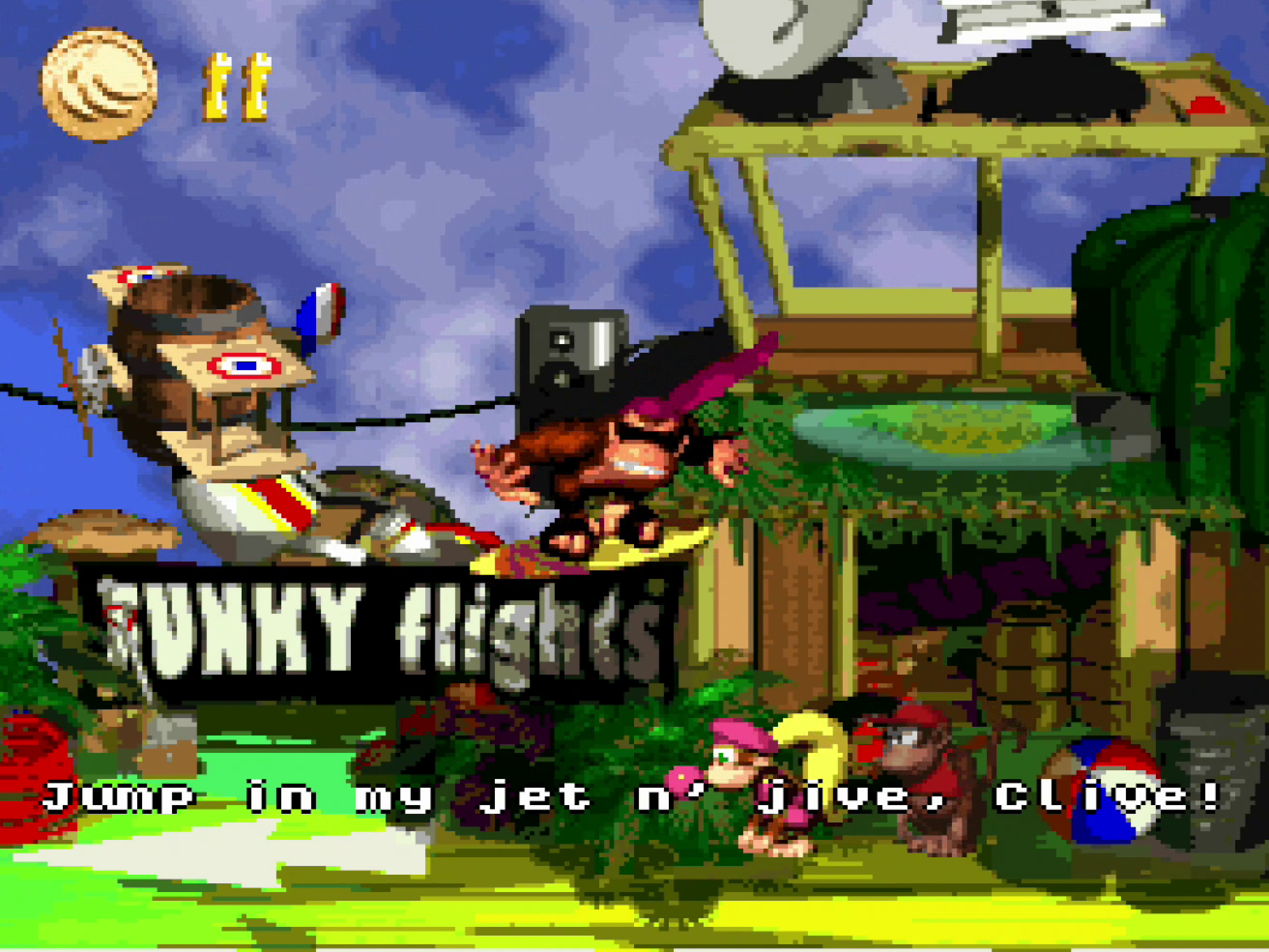 File:NM DKC2 Funky the Main Monkey Funkys Theme.jpg - Super Mario Wiki ...