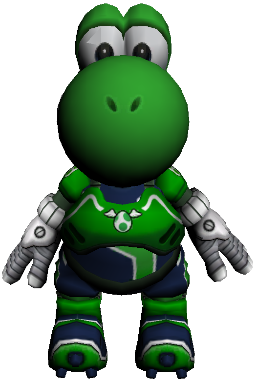File:StrikersCharged Yoshi Model.png - Super Mario Wiki, the Mario ...