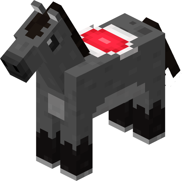 File:Minecraft Mario Mash-Up Horse Gray Saddled Render.png - Super ...