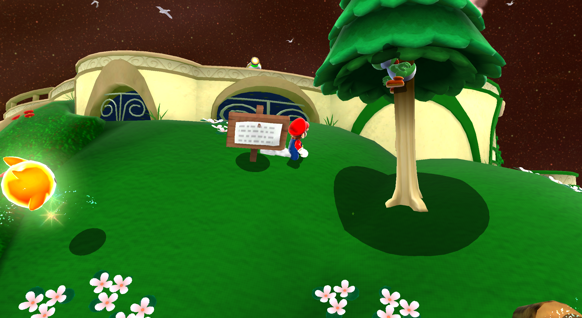File:SMG2 Yoshi in Tree Glitch.png - Super Mario Wiki, the Mario ...