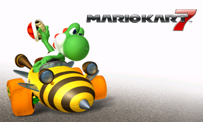 File:Title Screen Yoshi MK7.png - Super Mario Wiki, the Mario encyclopedia