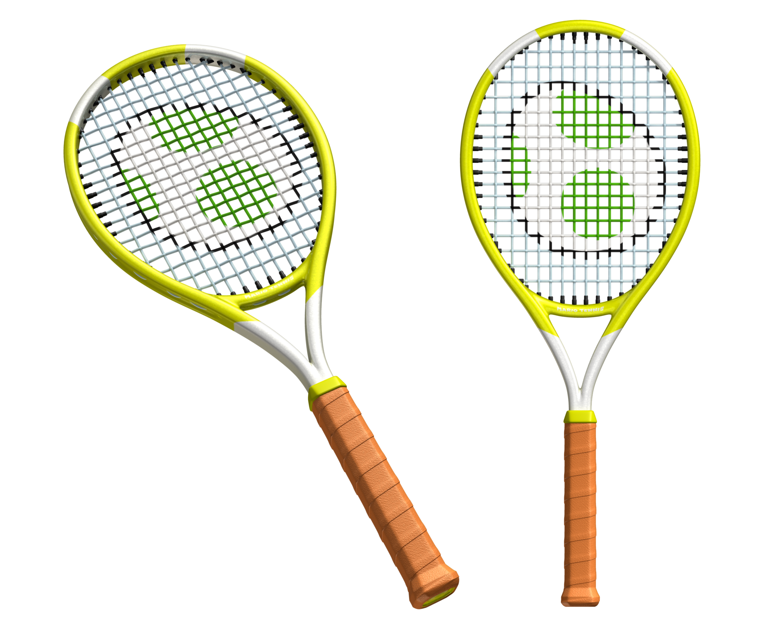 File:MTO Yoshi's tennis racket.png - Super Mario Wiki, the Mario ...