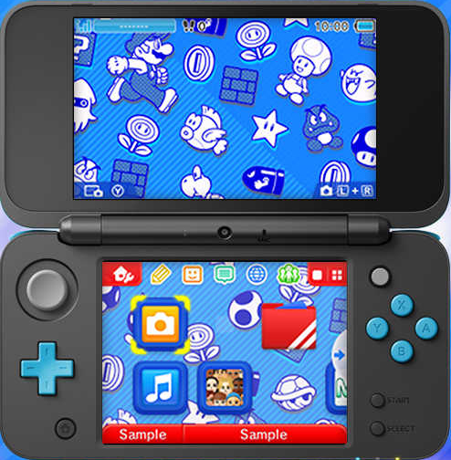 File:3DS theme Super Mario Blue.jpg - Super Mario Wiki, the Mario ...