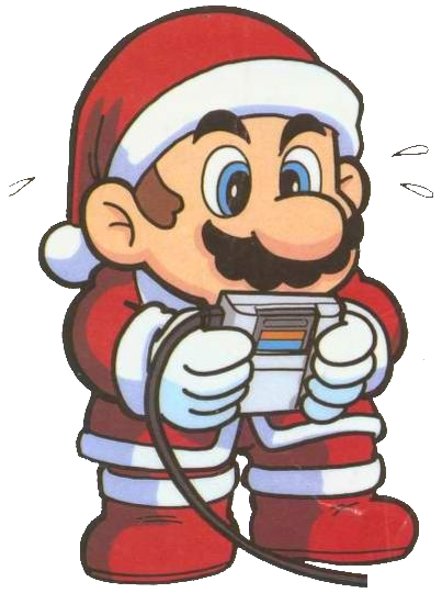 File:Club Nintendo Santa Mario playing Game Boy.png - Super Mario Wiki ...