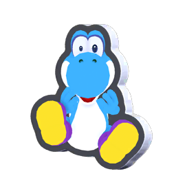 File:Standee Too Bad Light Blue Yoshi.png - Super Mario Wiki, the Mario encyclopedia