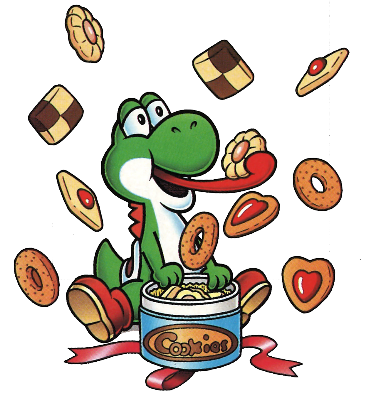 File:Yoshi and cookies YC.png - Super Mario Wiki, the Mario encyclopedia