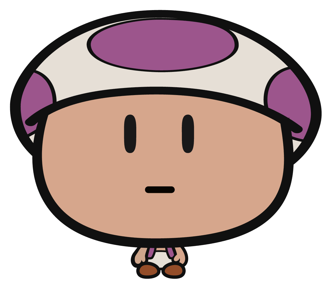 File:Big head purple Toad PMTOK sprite.png - Super Mario Wiki, the ...