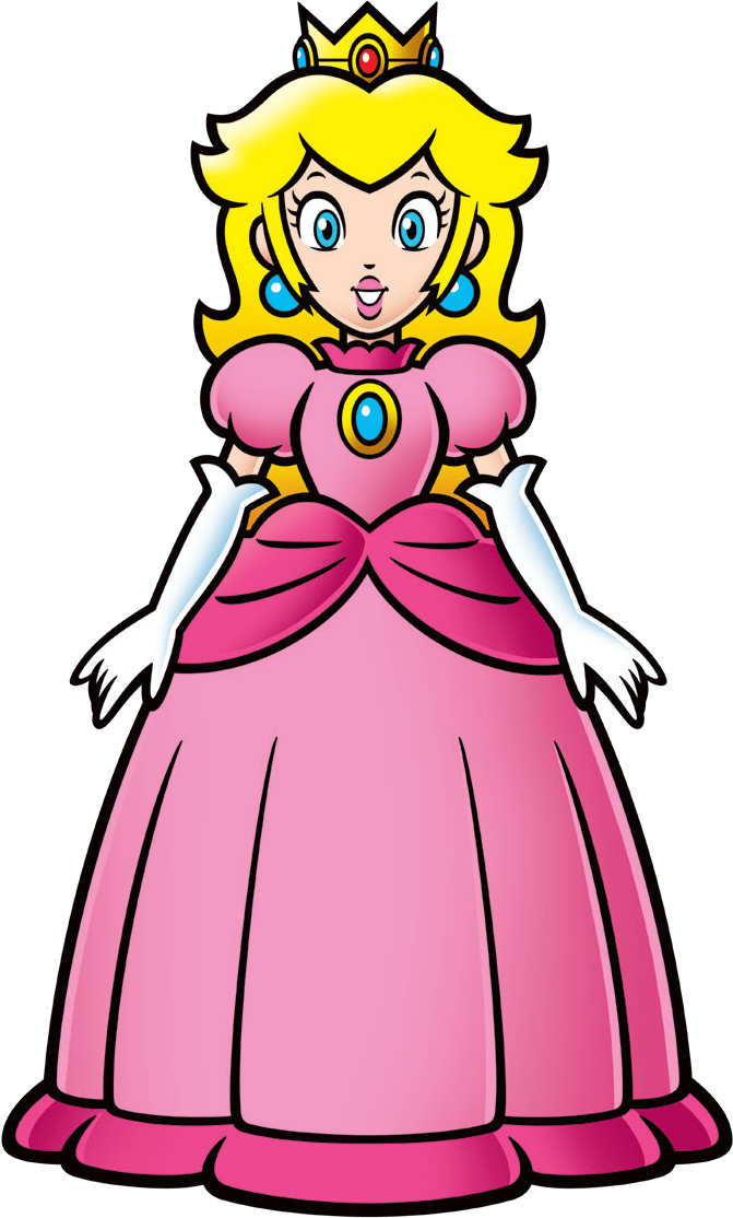 File:Peach Front View 2D Shaded Artwork.png - Super Mario Wiki, the ...