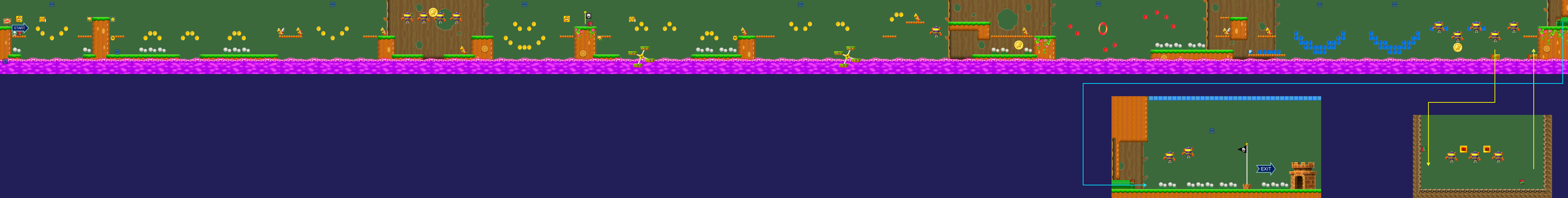 File:NSMB2 map F2.png - Super Mario Wiki, the Mario encyclopedia