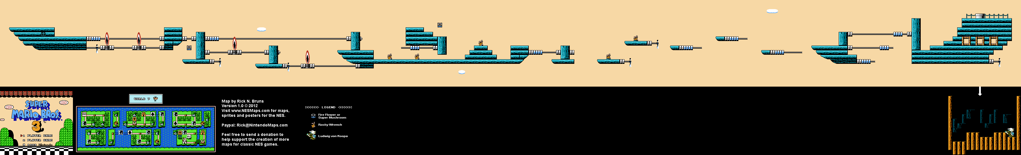 File:SMB3 World 7-airship Map.png - Super Mario Wiki, the Mario ...
