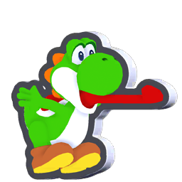 File:Standee Eating Yoshi.png - Super Mario Wiki, the Mario encyclopedia