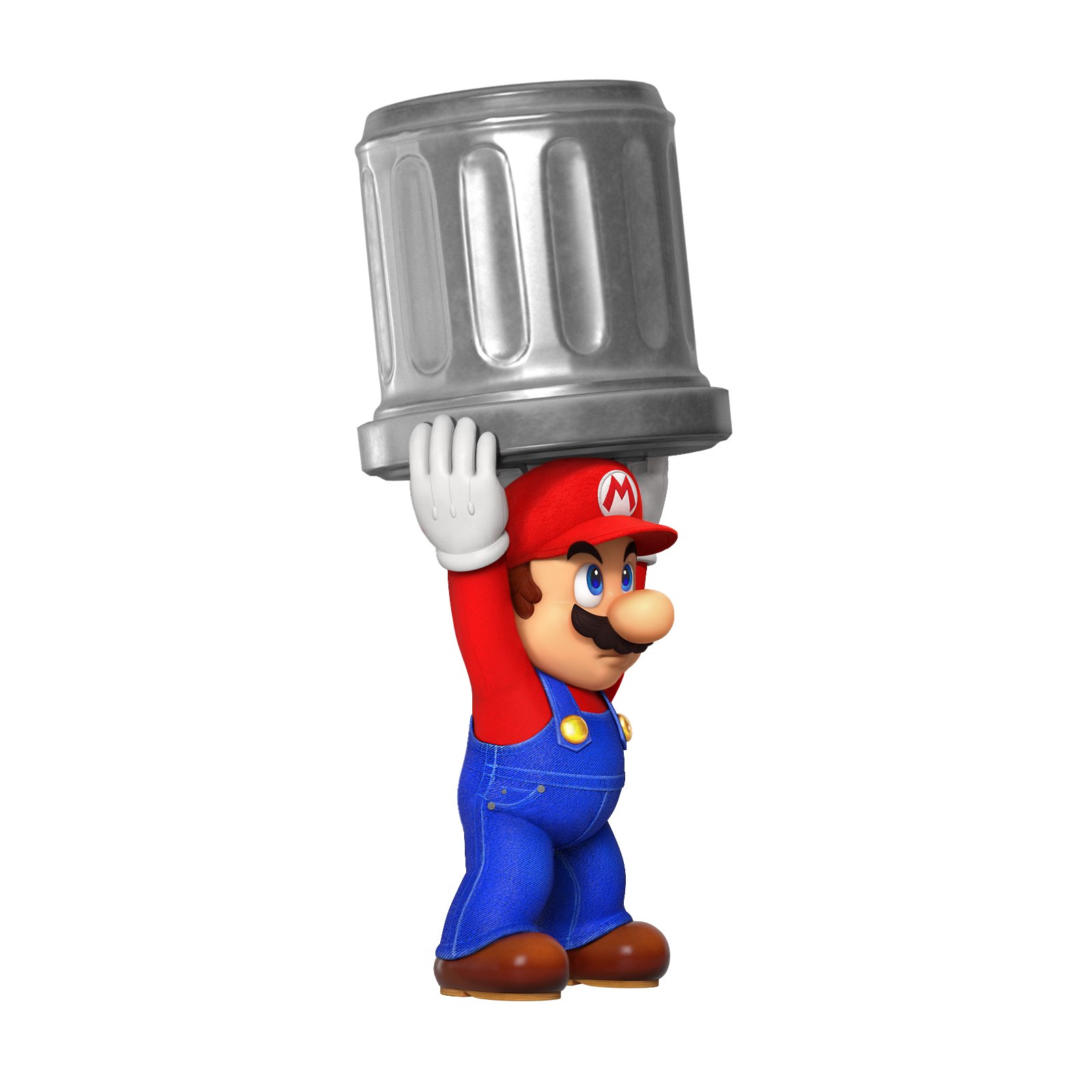 File:MVDK NS Mario Garbage Can hold.jpg - Super Mario Wiki, the Mario ...