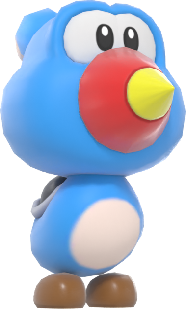 File:Blewbird model SMBW.png - Super Mario Wiki, the Mario encyclopedia