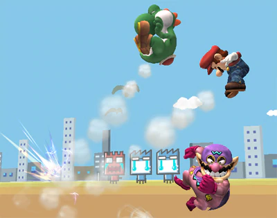 File:Dash Attack Wario-Man Brawl.png - Super Mario Wiki, the Mario ...