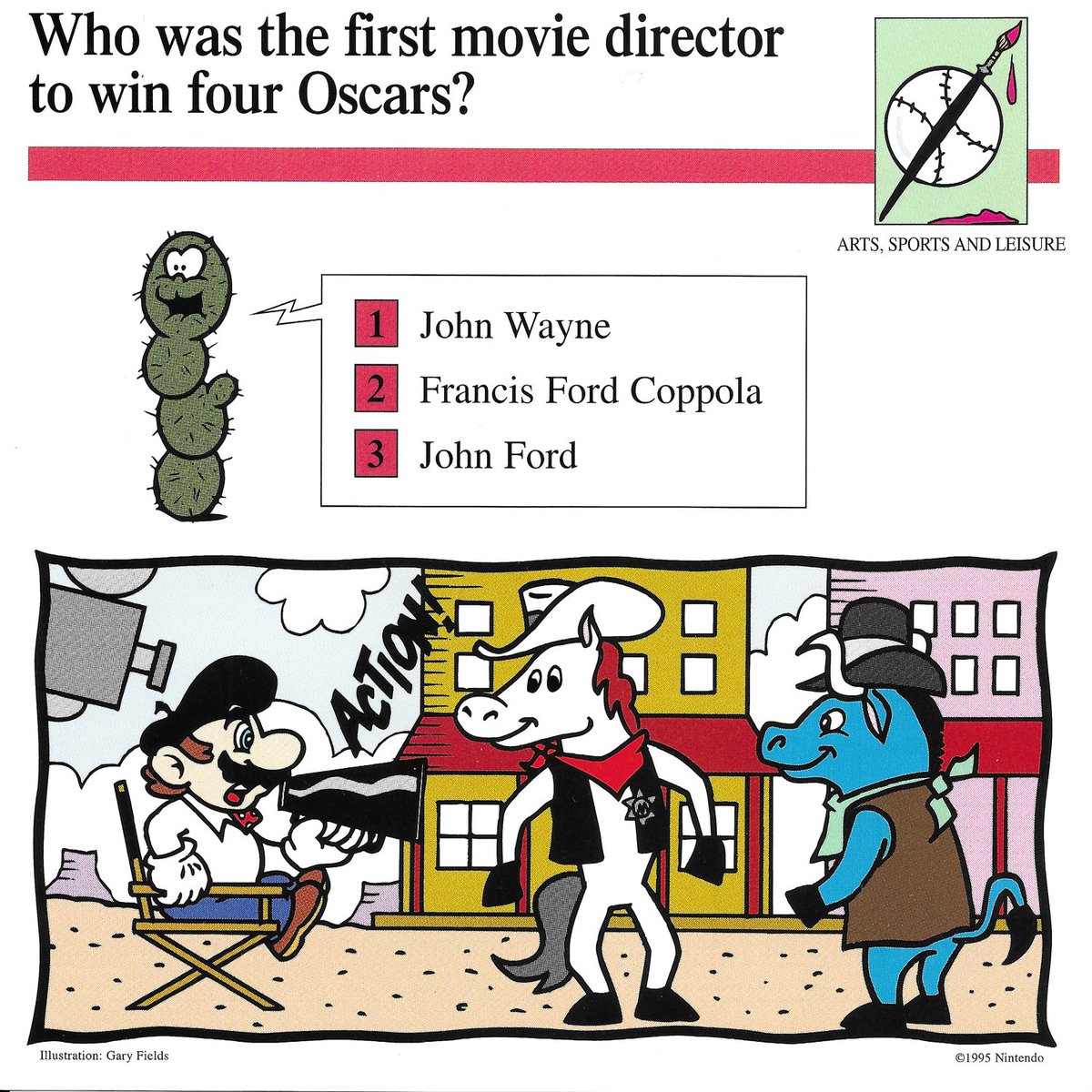 File:Four Oscars quiz card.jpg - Super Mario Wiki, the Mario encyclopedia