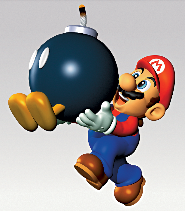 File:Mario Holding Bomb Artwork - Super Mario 64.png - Super Mario Wiki ...