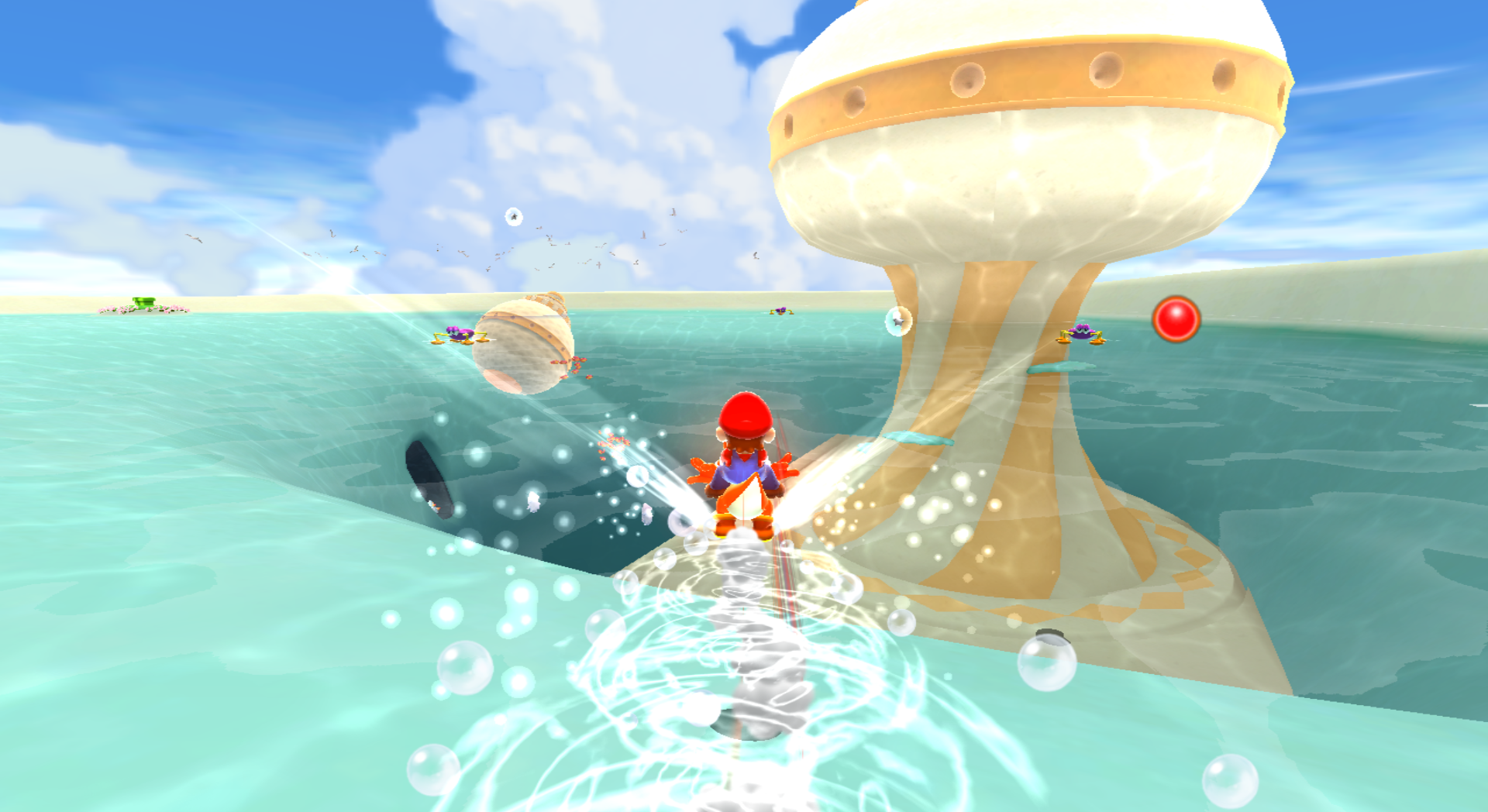 File:SMG2 Starshine Beach Large Tower.png - Super Mario Wiki, the Mario ...