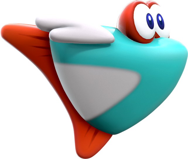 File:Anglefish (render) - SMBW.png - Super Mario Wiki, the Mario ...
