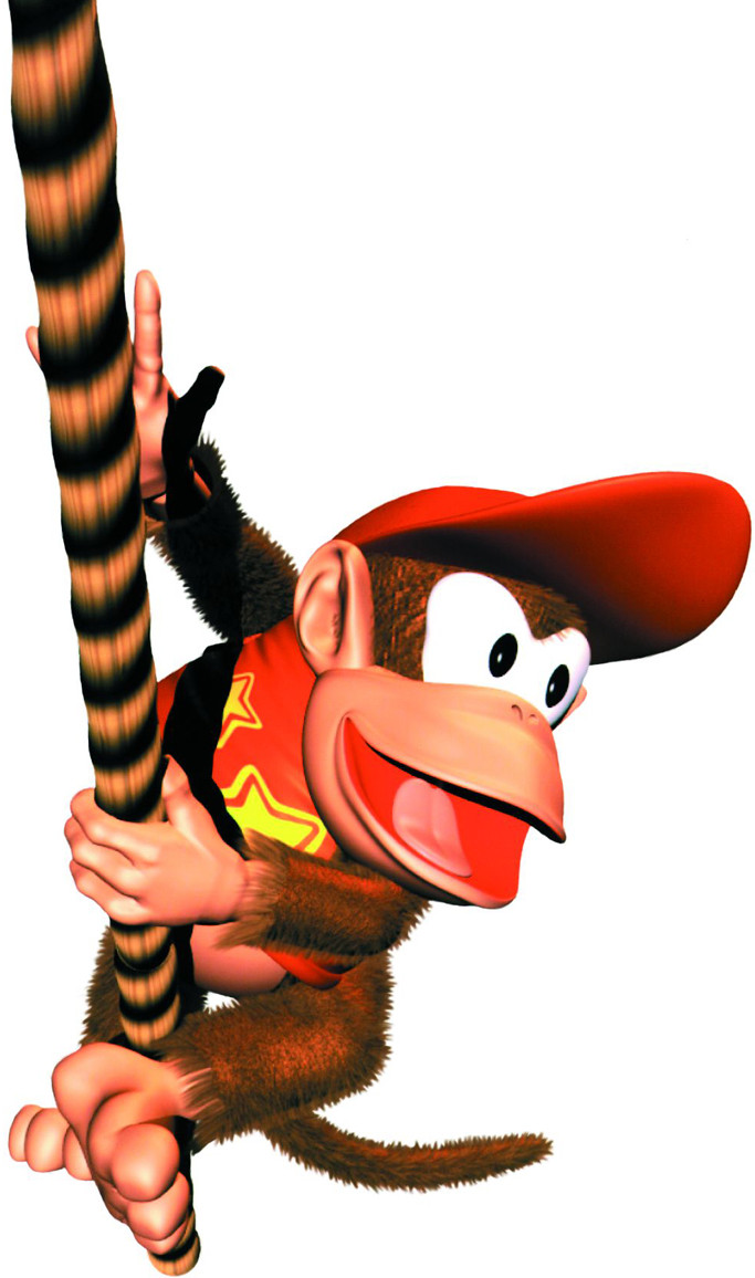 File:Diddy climbing rope DKC2 art.jpg - Super Mario Wiki, the Mario ...