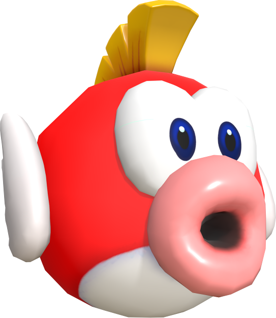 File:Cheep Cheep model SMBW.png - Super Mario Wiki, the Mario encyclopedia