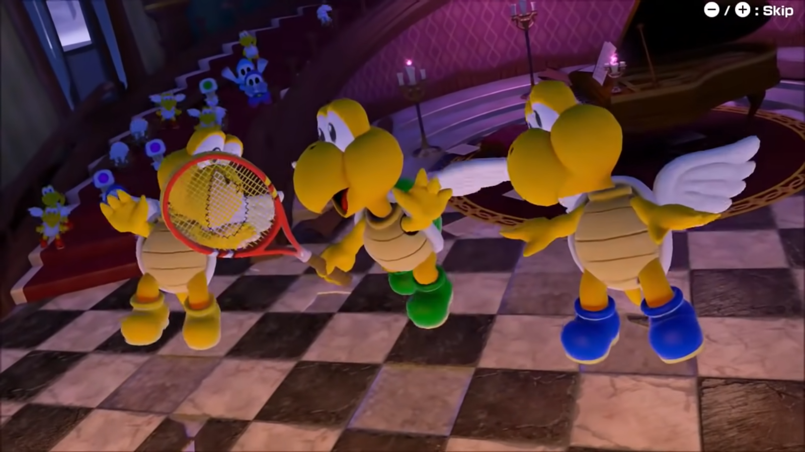 File:MTA-GreenYellowBlueParatroopaTrio.png - Super Mario Wiki, the ...