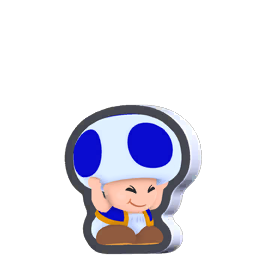 File:Standee Crouching Blue Toad.png - Super Mario Wiki, the Mario ...