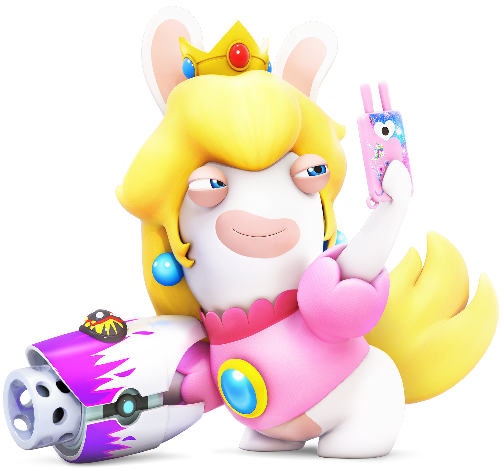 File:Rabbid Peach - RabbidsKingdomBattle.png - Super Mario Wiki, the ...