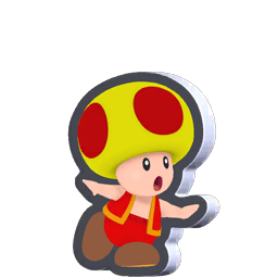File:Standee Fire Yellow Toad1.png - Super Mario Wiki, the Mario ...