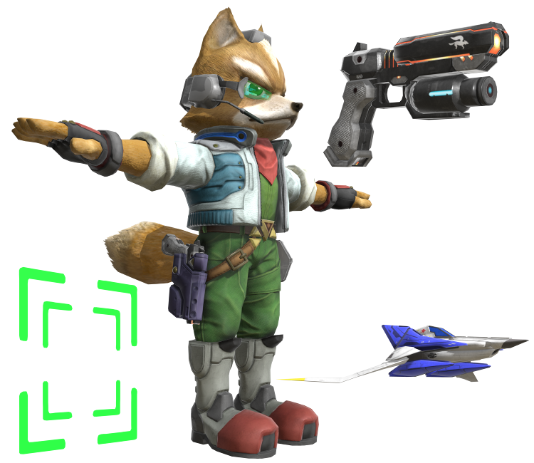 File:Star Fox SSBU Model.png - Super Mario Wiki, the Mario encyclopedia