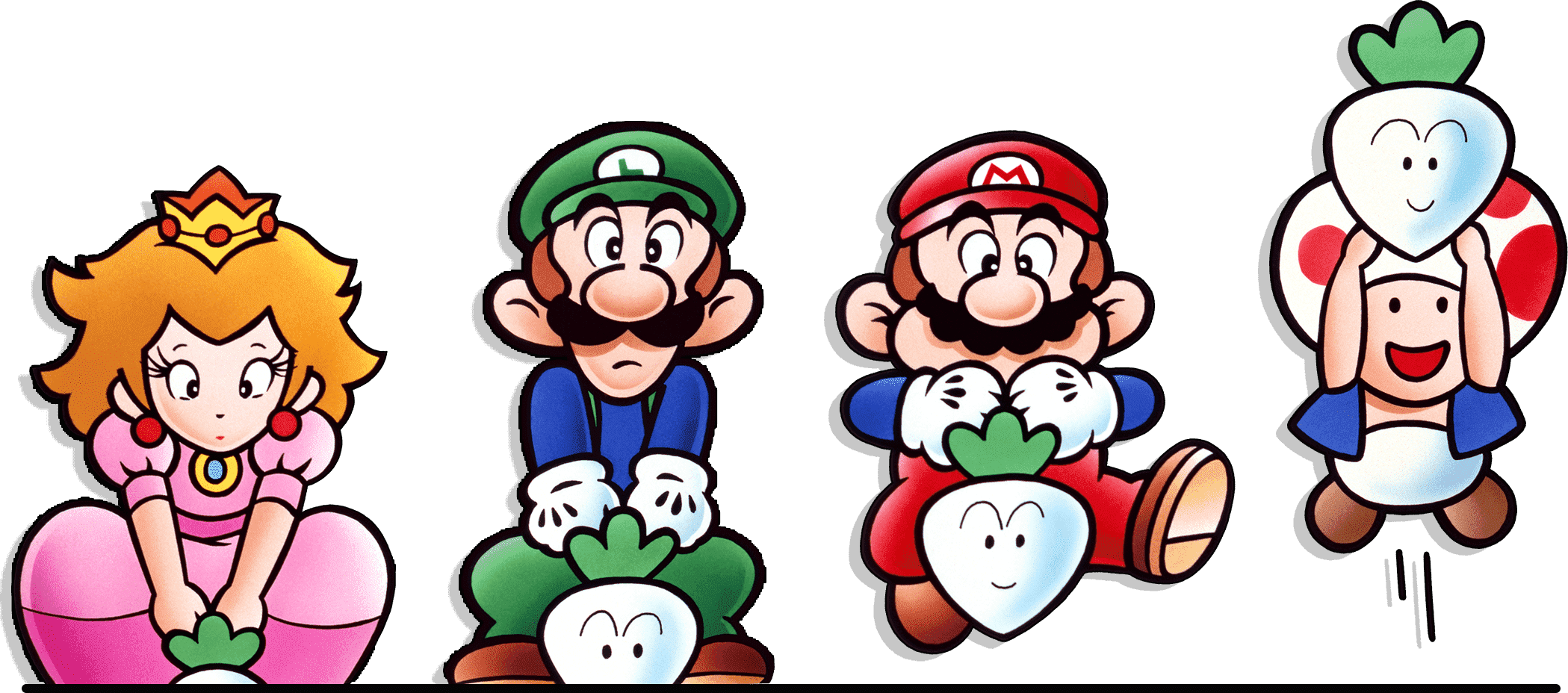 File:FC40 SMB2 Characters Picking Up Vegetables.png - Super Mario Wiki ...