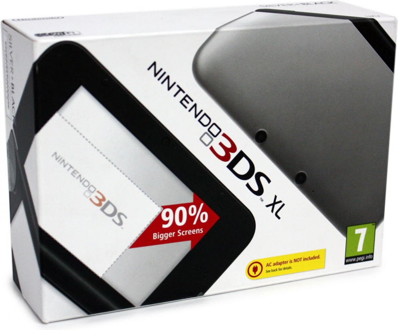 File:Silver 3DS XL Box EU.jpg - Super Mario Wiki, the Mario encyclopedia