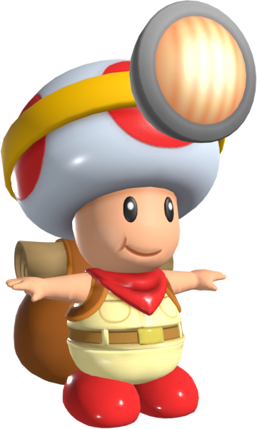 File:Captain Toad model SMBW.png - Super Mario Wiki, the Mario encyclopedia