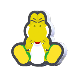 File:Standee Too Bad Yellow Yoshi.png - Super Mario Wiki, the Mario ...