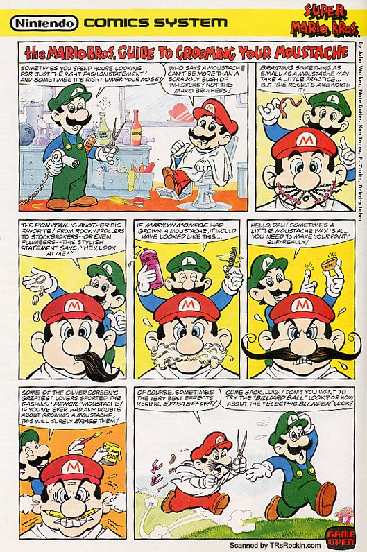 The Mario Bros. Guide to Grooming Your Moustache - Super Mario Wiki ...